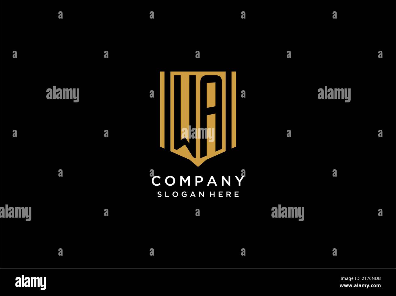 WA monogram logo with geometric shield icon design inspiration Stock Vector Image & Art - Alamy