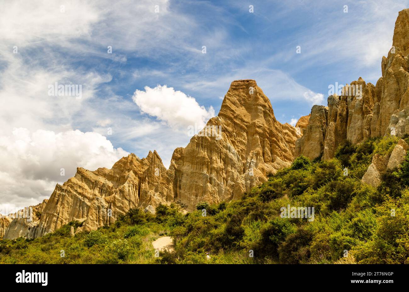 The Clay Cliffs in Omarama were formed over millions of years by ...