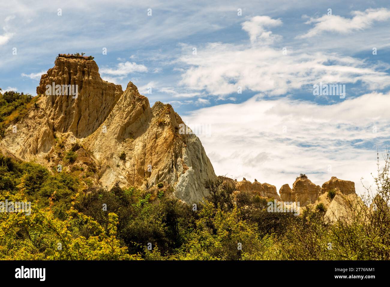 The Clay Cliffs in Omarama were formed over millions of years by ...