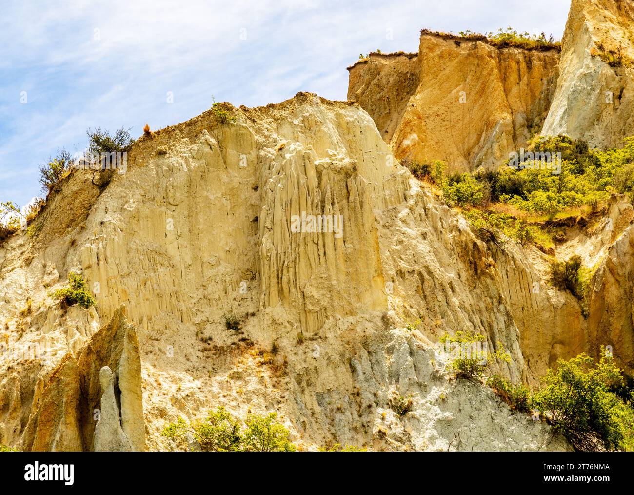 The Clay Cliffs in Omarama were formed over millions of years by ...