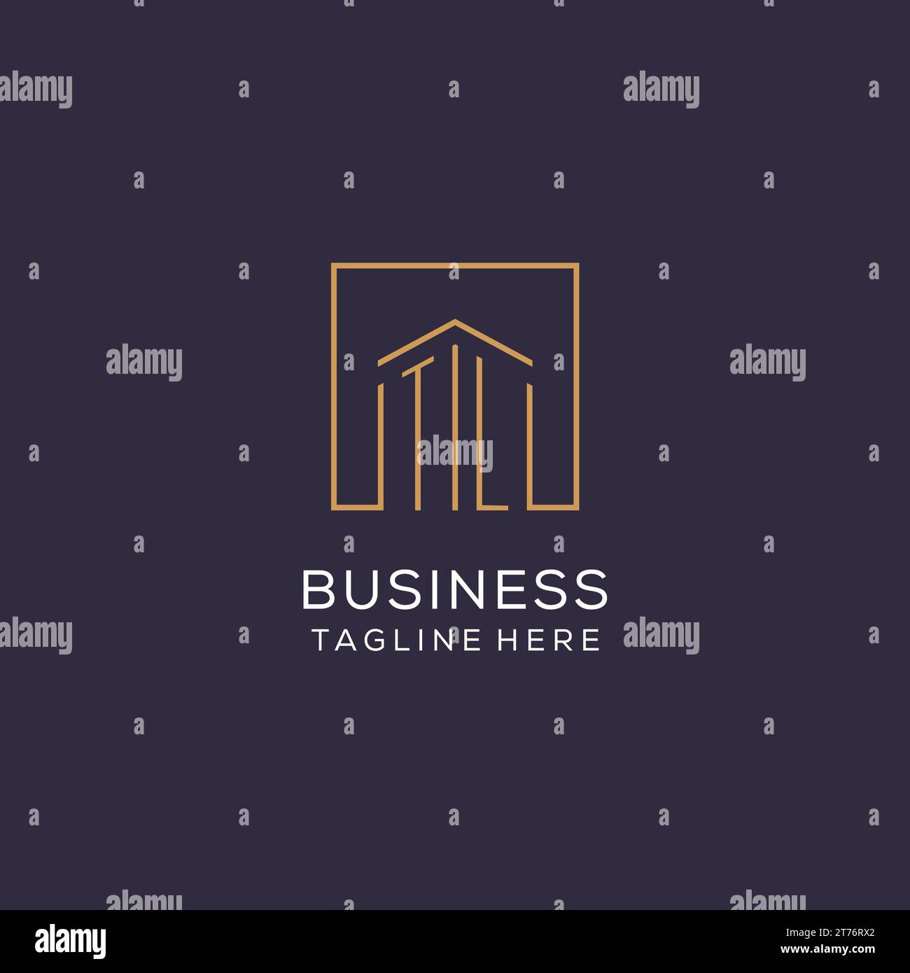 Initial TL logo with square lines, luxury and elegant real estate logo ...