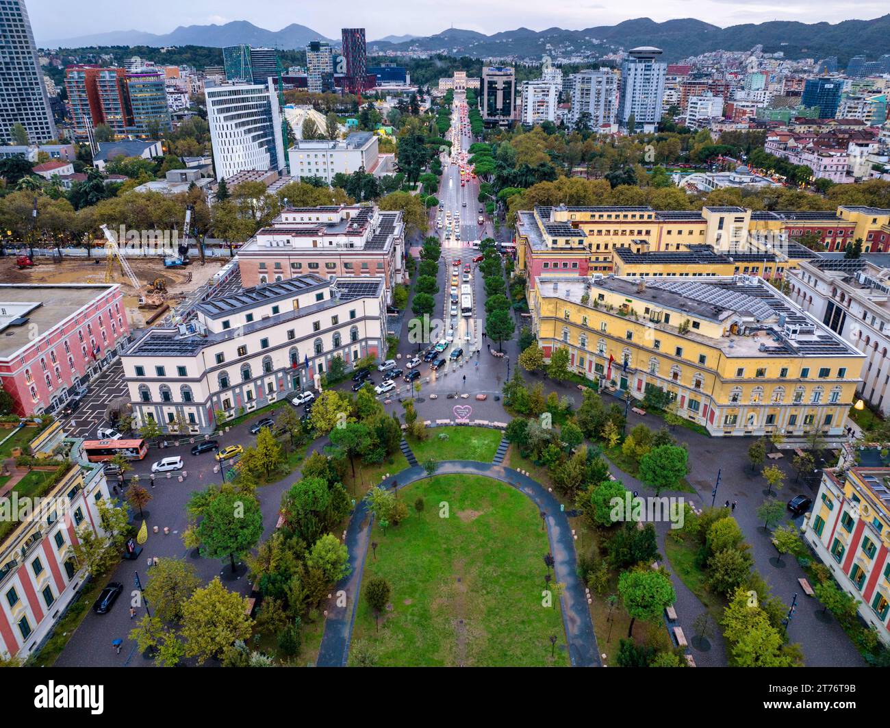 Aerial image of Tirana, the capital city of Albania Stock Photo - Alamy