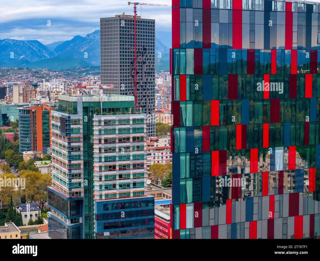Aerial image of Tirana, the capital city of Albania Stock Photo - Alamy
