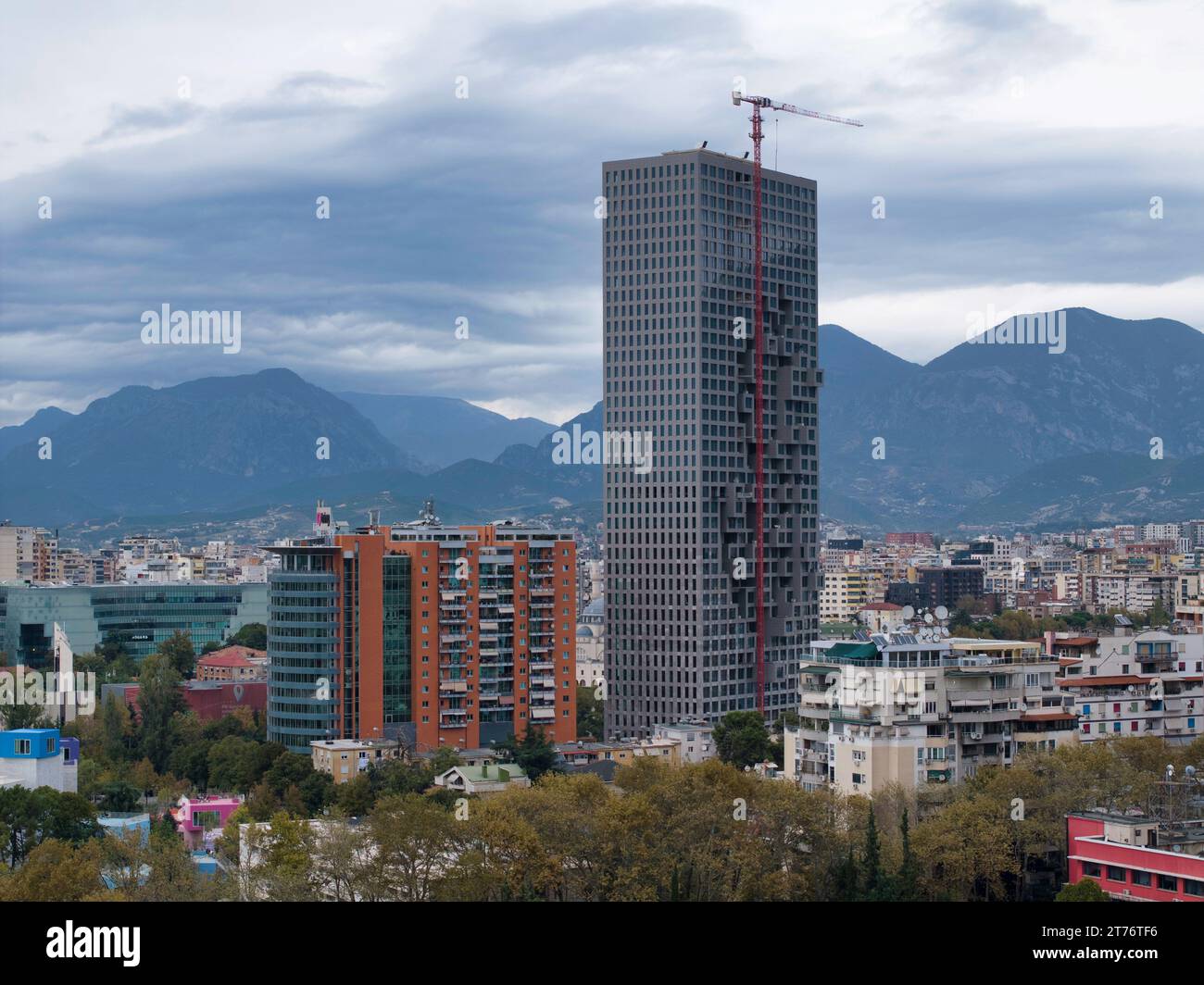 Aerial image of Tirana, the capital city of Albania Stock Photo - Alamy