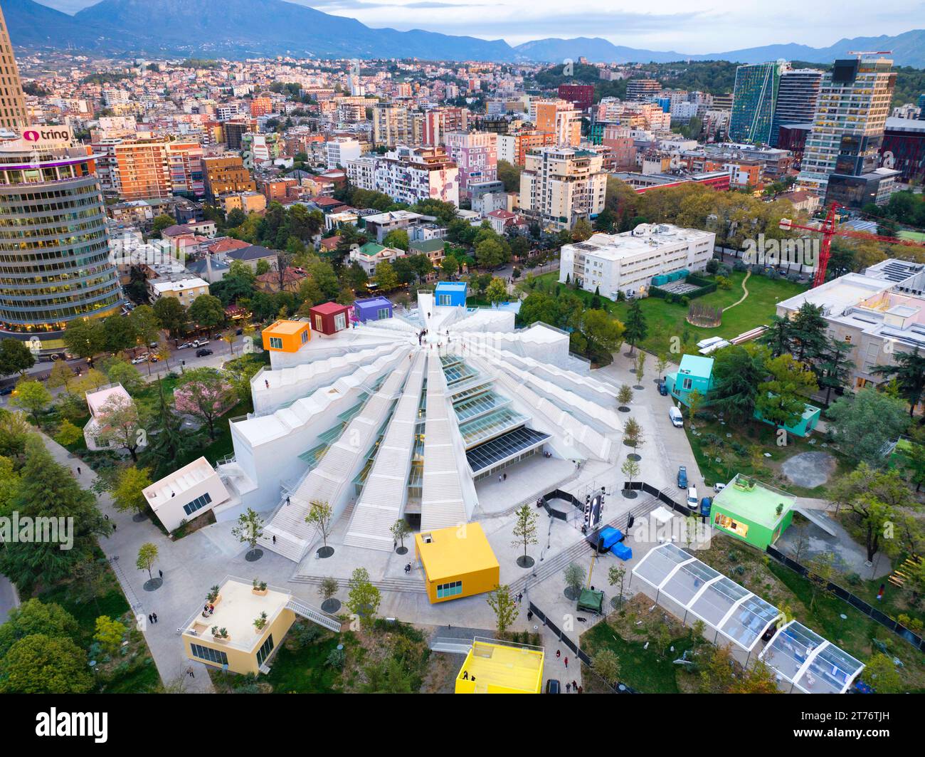 Aerial image of Tirana, the capital city of Albania Stock Photo - Alamy