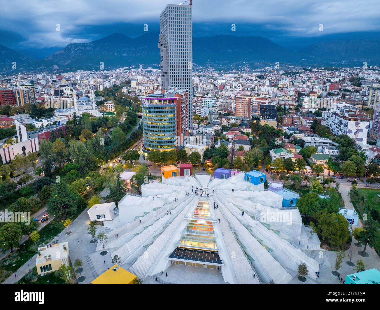 Aerial image of Tirana, the capital city of Albania Stock Photo - Alamy