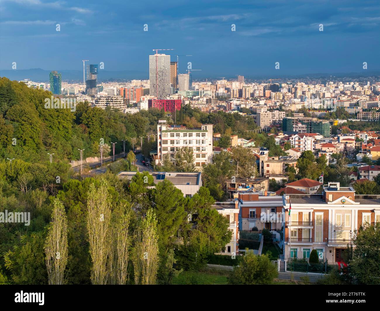 Aerial image of Tirana, the capital city of Albania Stock Photo - Alamy