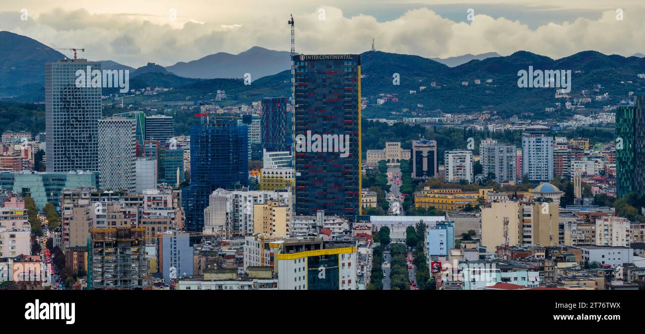 Aerial image of Tirana, the capital city of Albania Stock Photo - Alamy