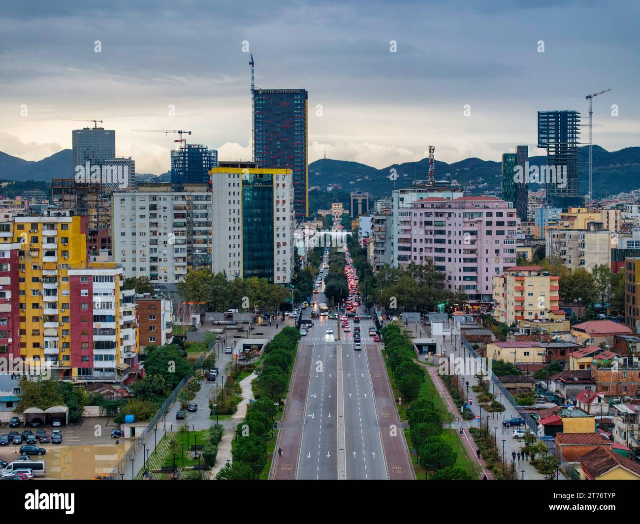 Aerial image of Tirana, the capital city of Albania Stock Photo - Alamy