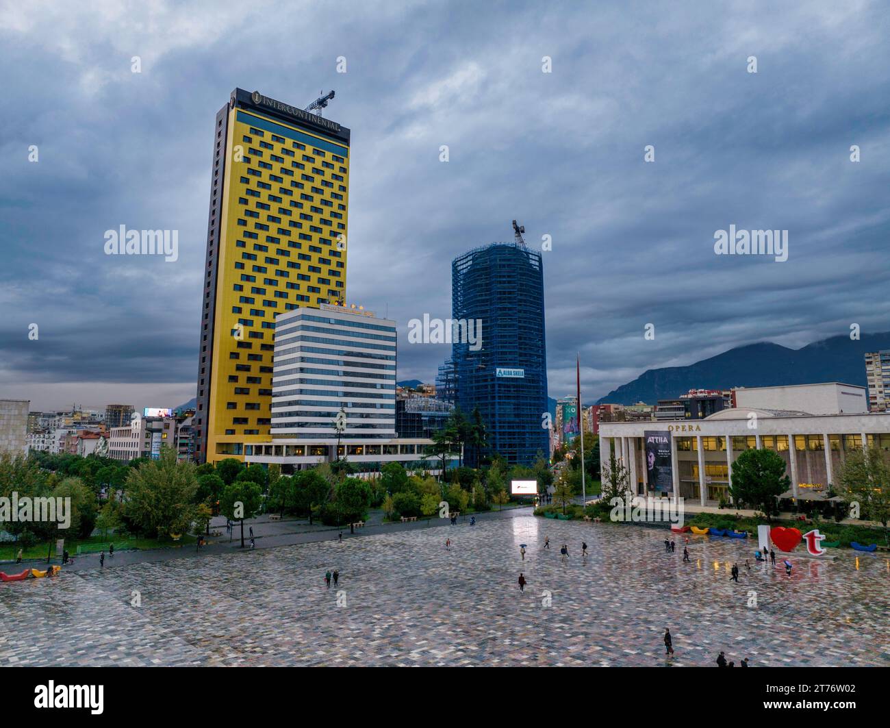 Aerial image of Tirana, the capital city of Albania Stock Photo - Alamy