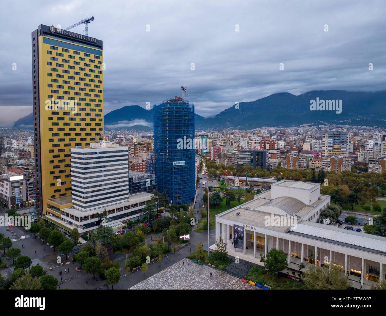 Aerial image of Tirana, the capital city of Albania Stock Photo - Alamy