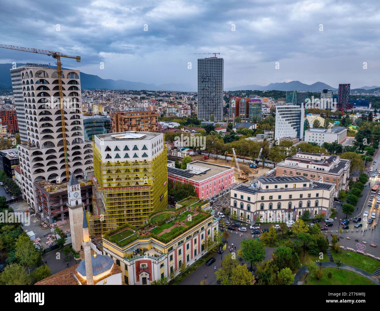 Aerial image of Tirana, the capital city of Albania Stock Photo - Alamy