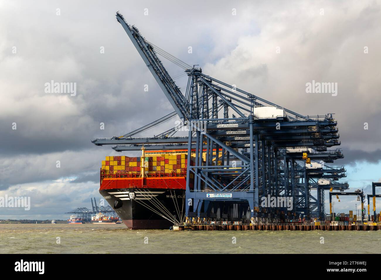 MSC Claude Girardet container ship built 2023, Port of Felixstowe ...