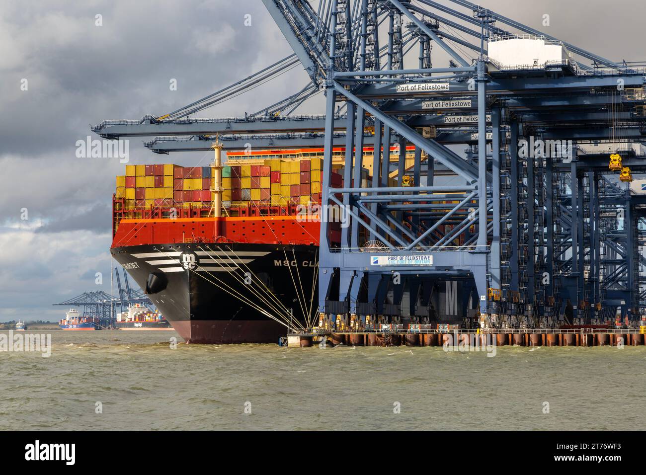 MSC Claude Girardet container ship built 2023, Port of Felixstowe ...