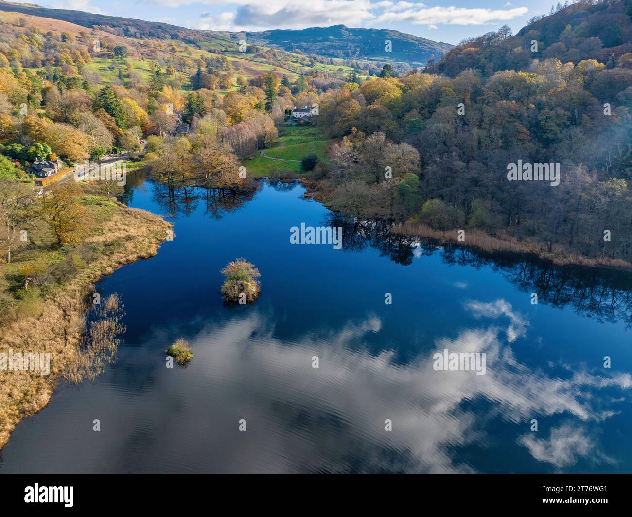 Autumnal Landscape of Rydal, in Lake District area of Cumbria, UK Stock ...