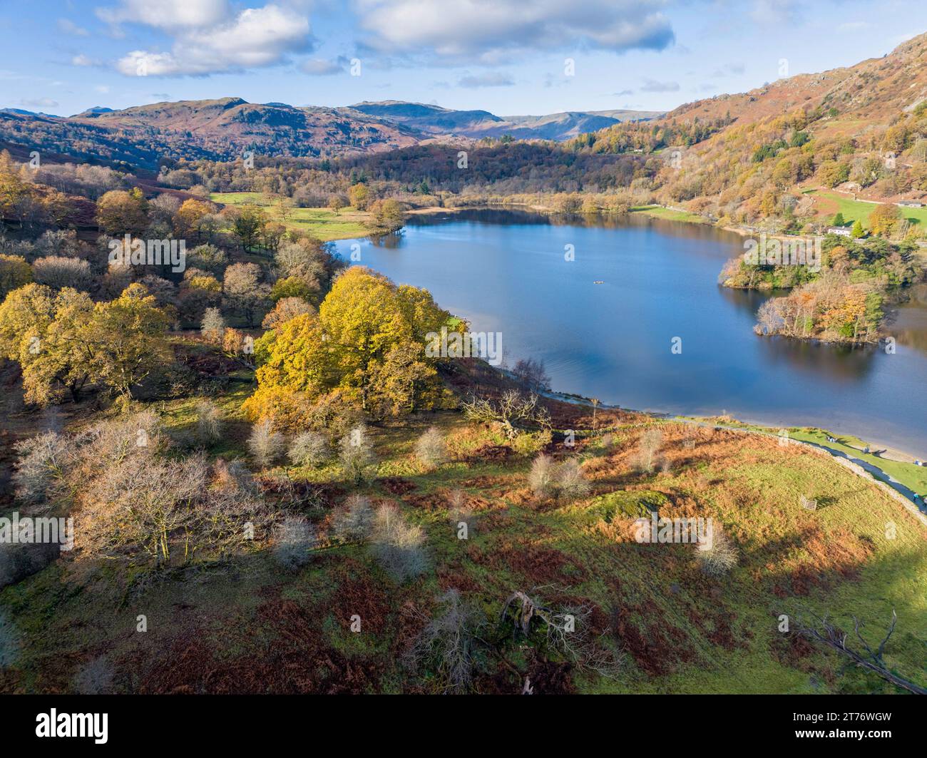 Autumnal Landscape of Rydal, in Lake District area of Cumbria, UK Stock ...