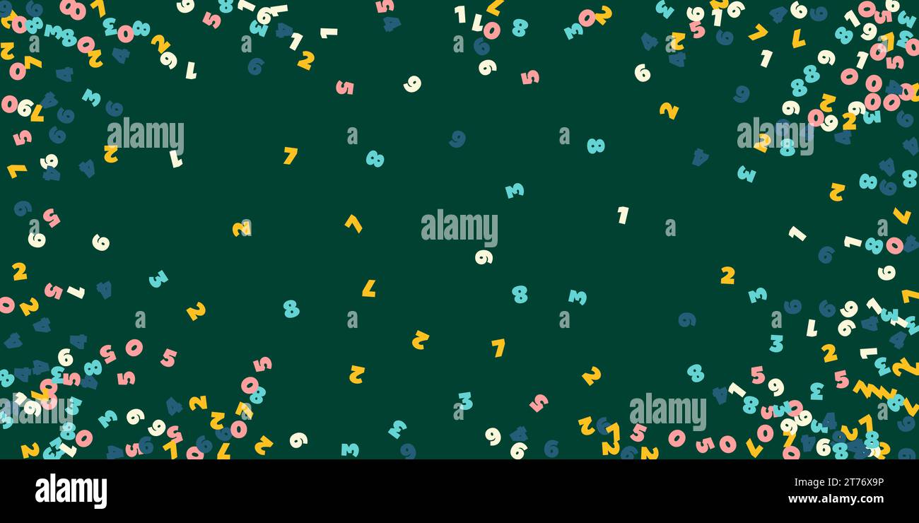 Falling pastel numbers. Math study concept with flying digits ...