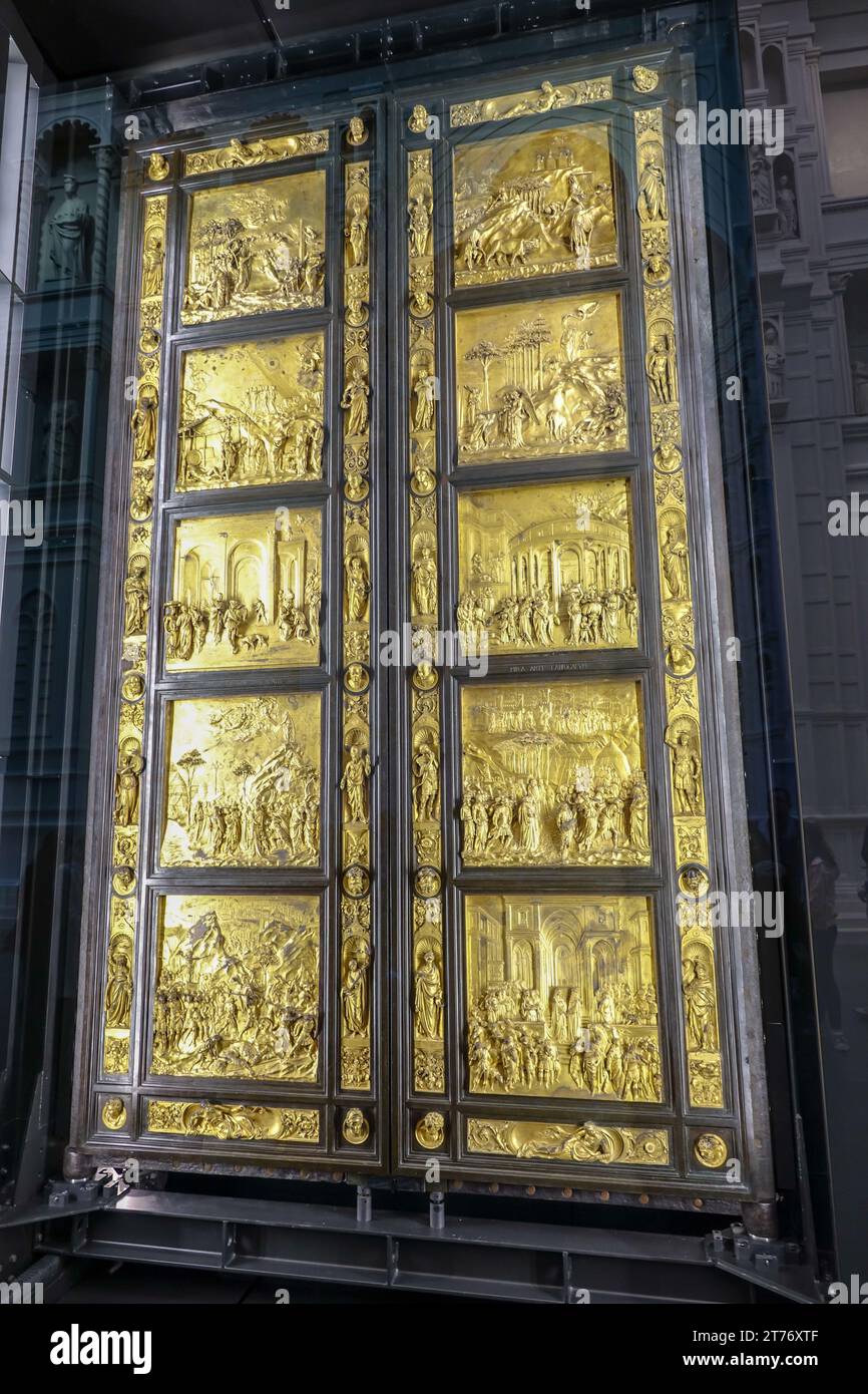 Old baptistry doors, Florence duomo Stock Photo - Alamy