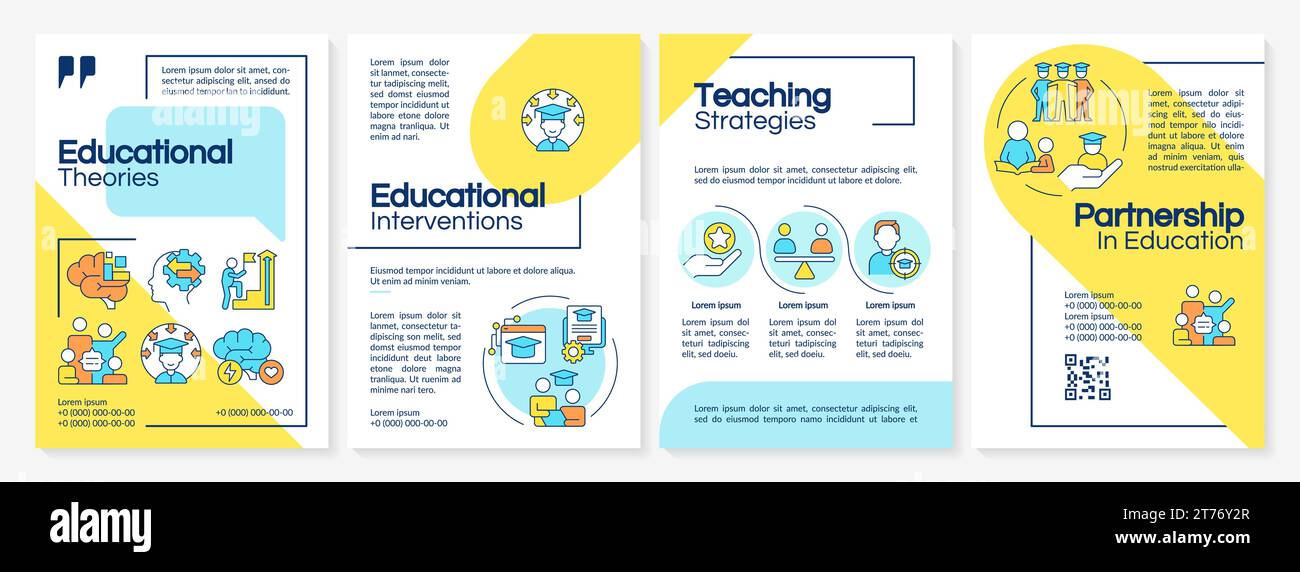 Brochure With Colorful Learning Theories Icons Stock Vector Image And Art