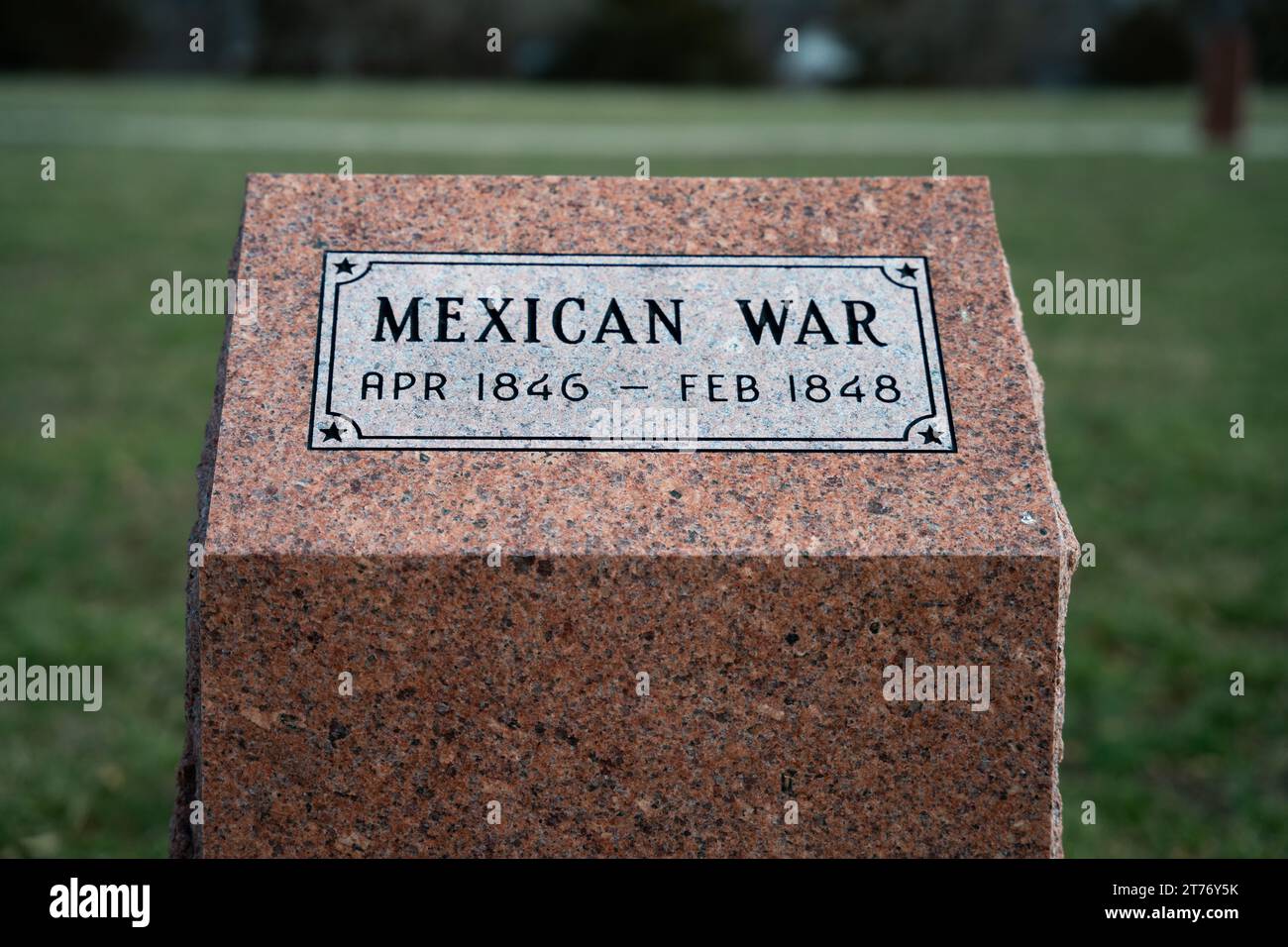 A majestic granite monument for Mexican war at a cemetery Stock Photo ...
