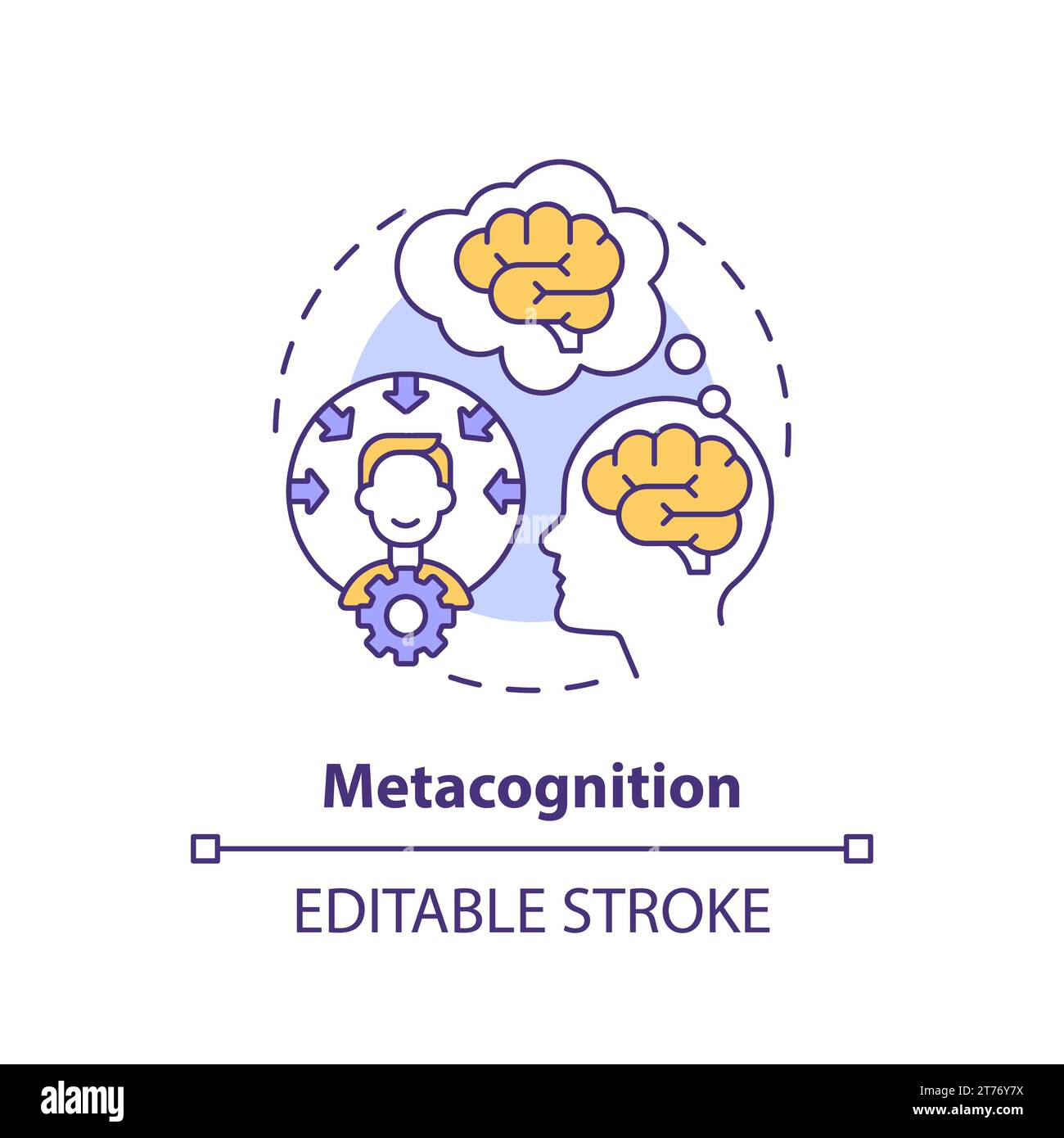 Thin line colorful icon metacognition concept Stock Vector Image & Art ... Thin line colorful icon metacognition concept Stock Vector Image & Art ...