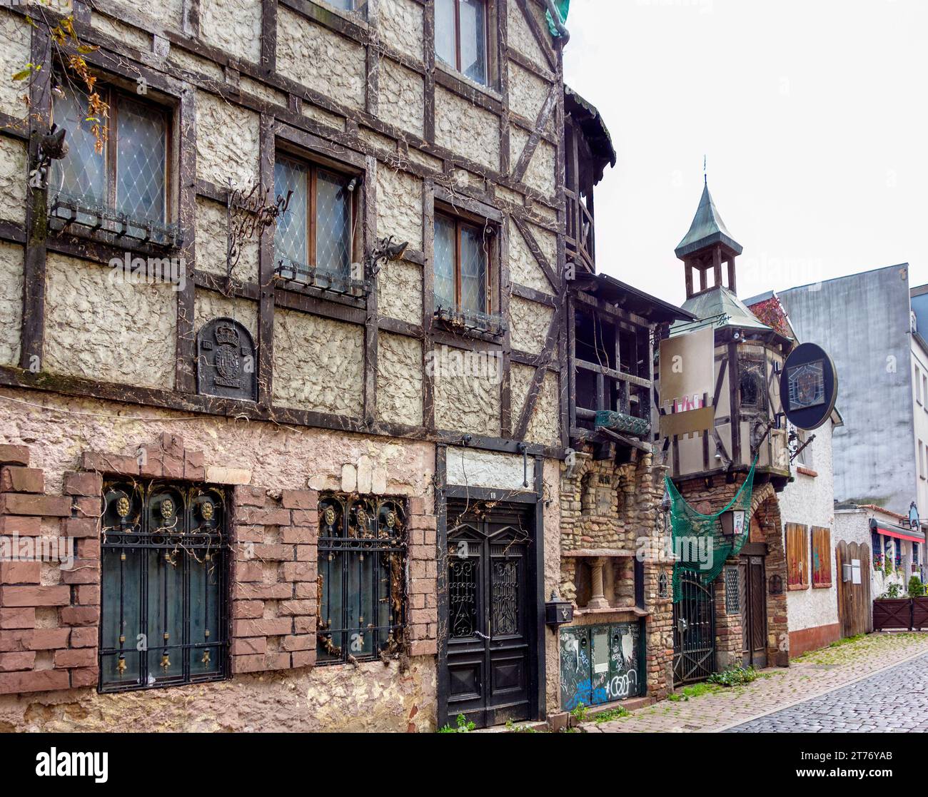 Historic architectural impression seen in Frankfurt am Main, a city in ...