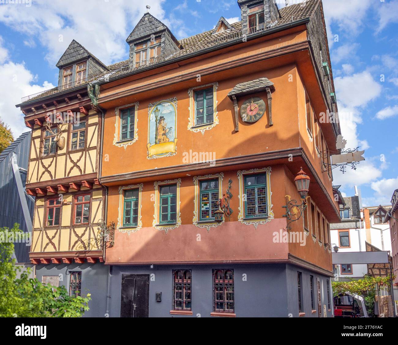 Historic architectural impression seen in Frankfurt am Main, a city in ...