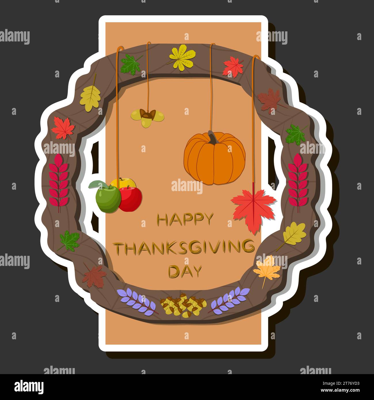 Beautiful color illustration on theme of celebrating annual holiday ...