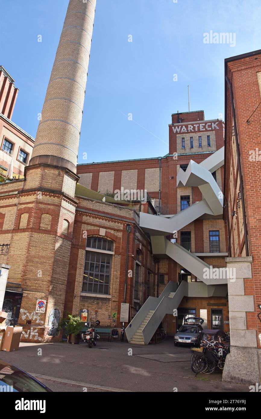 The former Warteck brewery, in Basel, brilliantly recycled into a multi-function building with ...