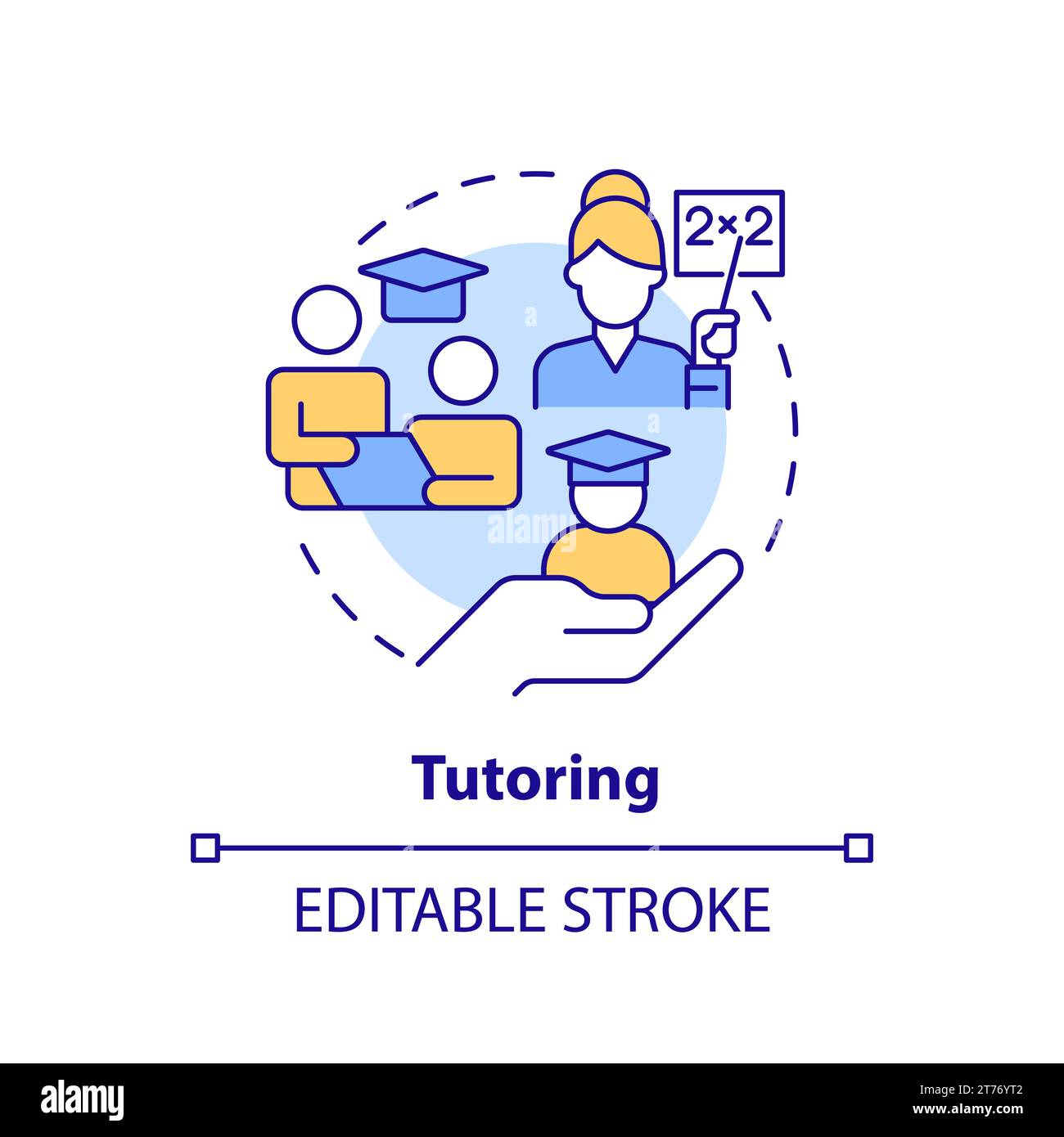 Thin line colorful icon tutoring concept Stock Vector Image & Art - Alamy Thin line colorful icon tutoring concept Stock Vector Image & Art - Alamy
