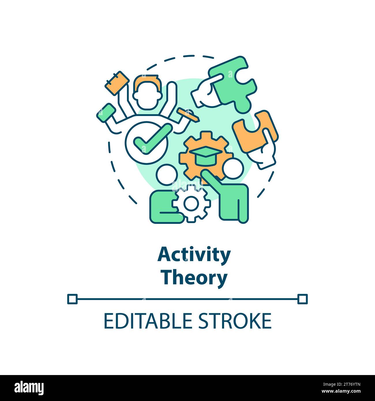 Thin line colorful icon activity theory concept Stock Vector Image & Art - Alamy