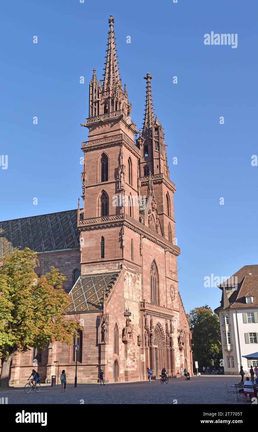 Basel Münster, cathedral, now a Reformed Protestant church. The ...