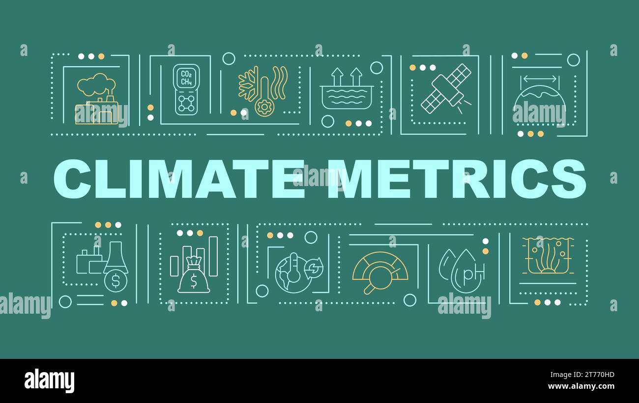 Climate Metrics Text With Thin Linear Icons Stock Vector Image And Art Alamy