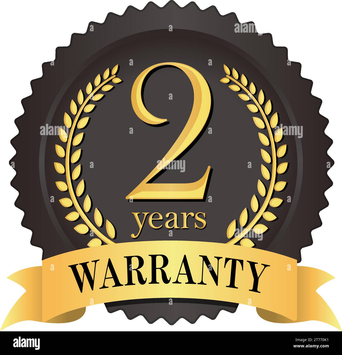 Warranty badge (label) illustration ( 2 years Stock Vector Image & Art ...
