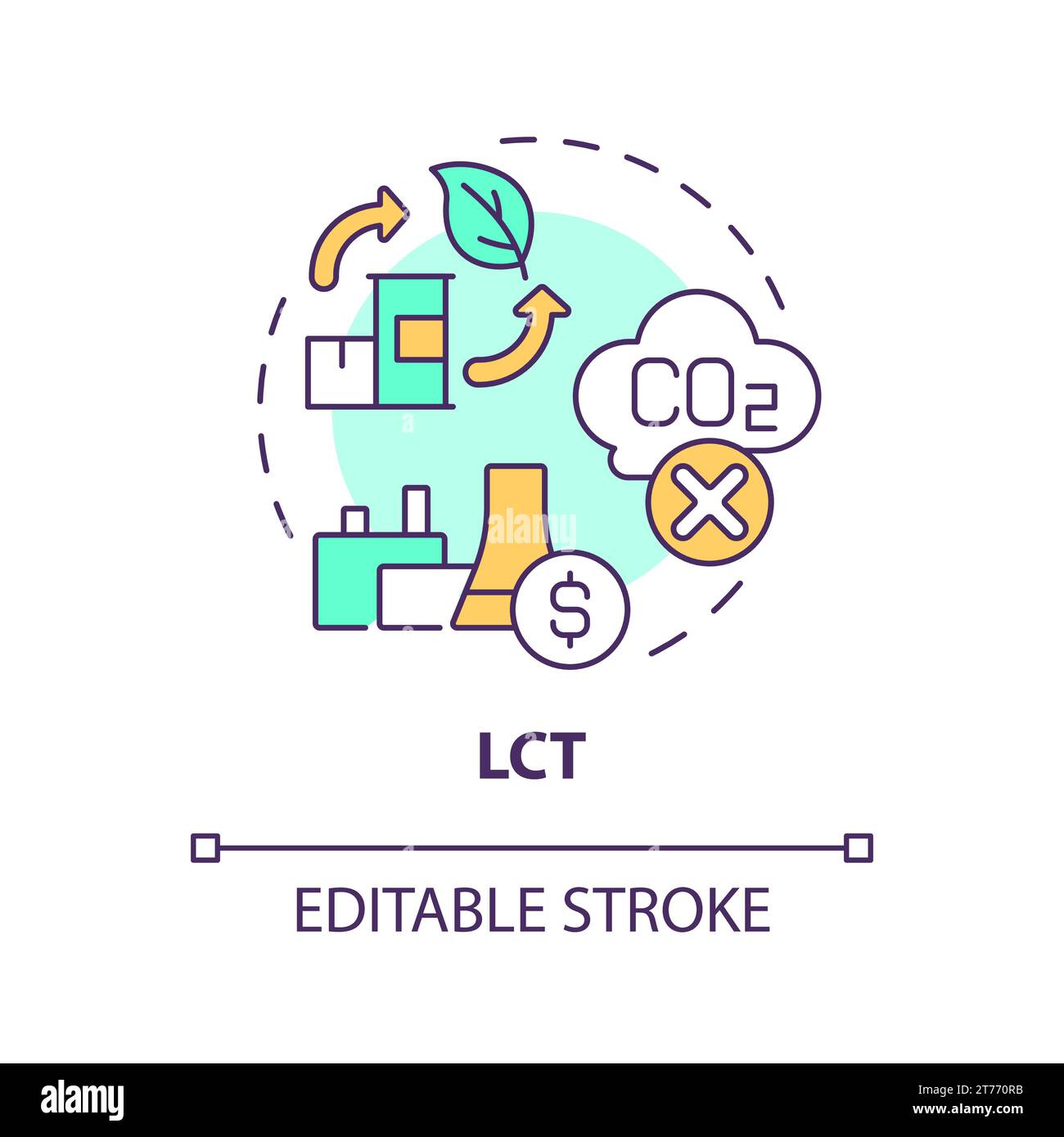2D thin linear icon LCT concept Stock Vector Image & Art - Alamy