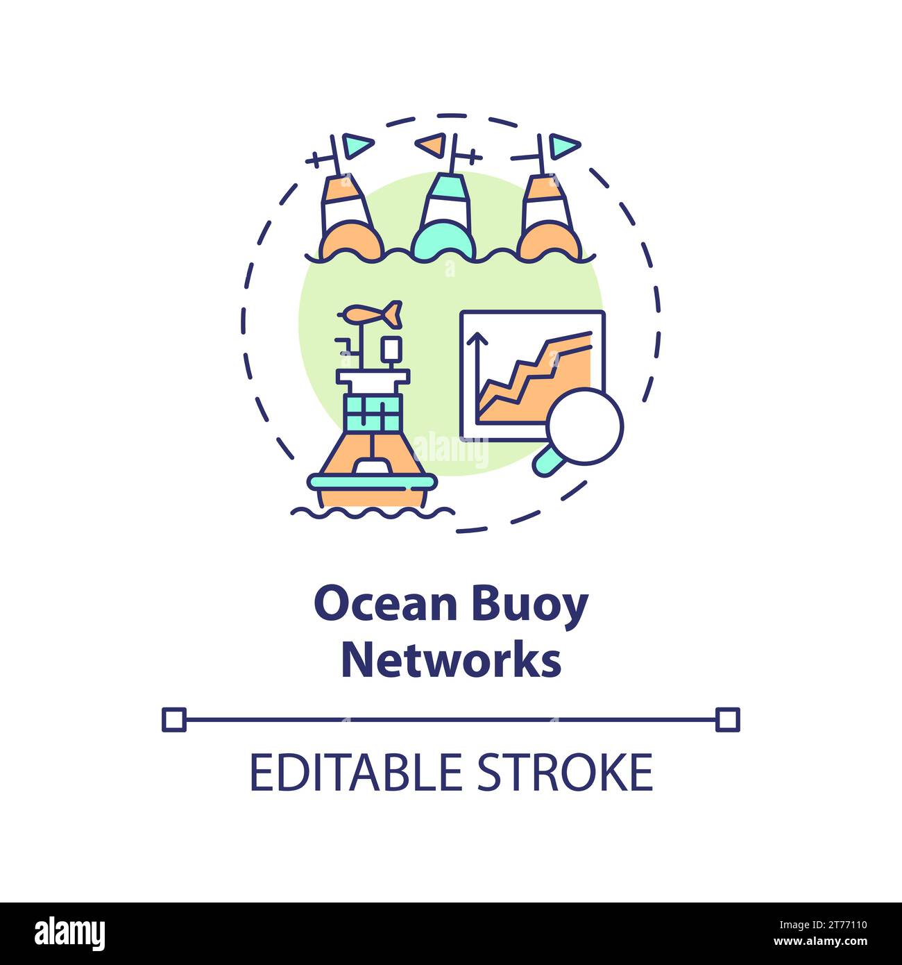 2D thin linear icon ocean buoy networks concept Stock Vector Image ... 2D thin linear icon ocean buoy networks concept Stock Vector Image ...