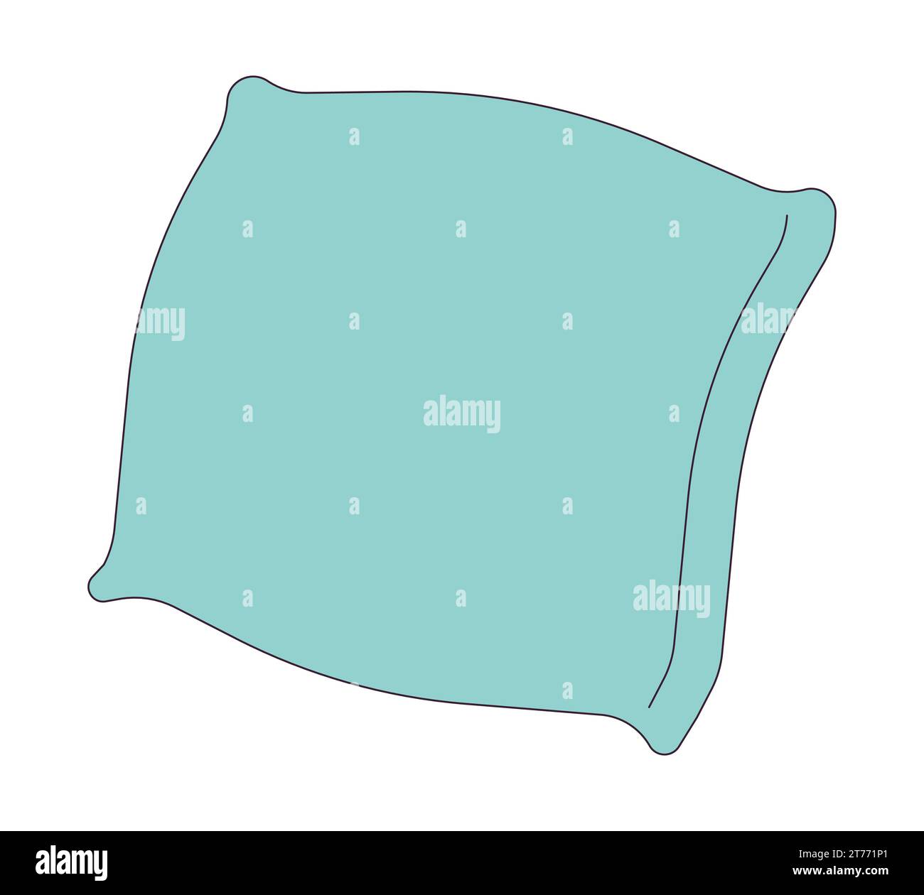 Bedding cushion 2D linear cartoon object Stock Vector Image & Art - Alamy