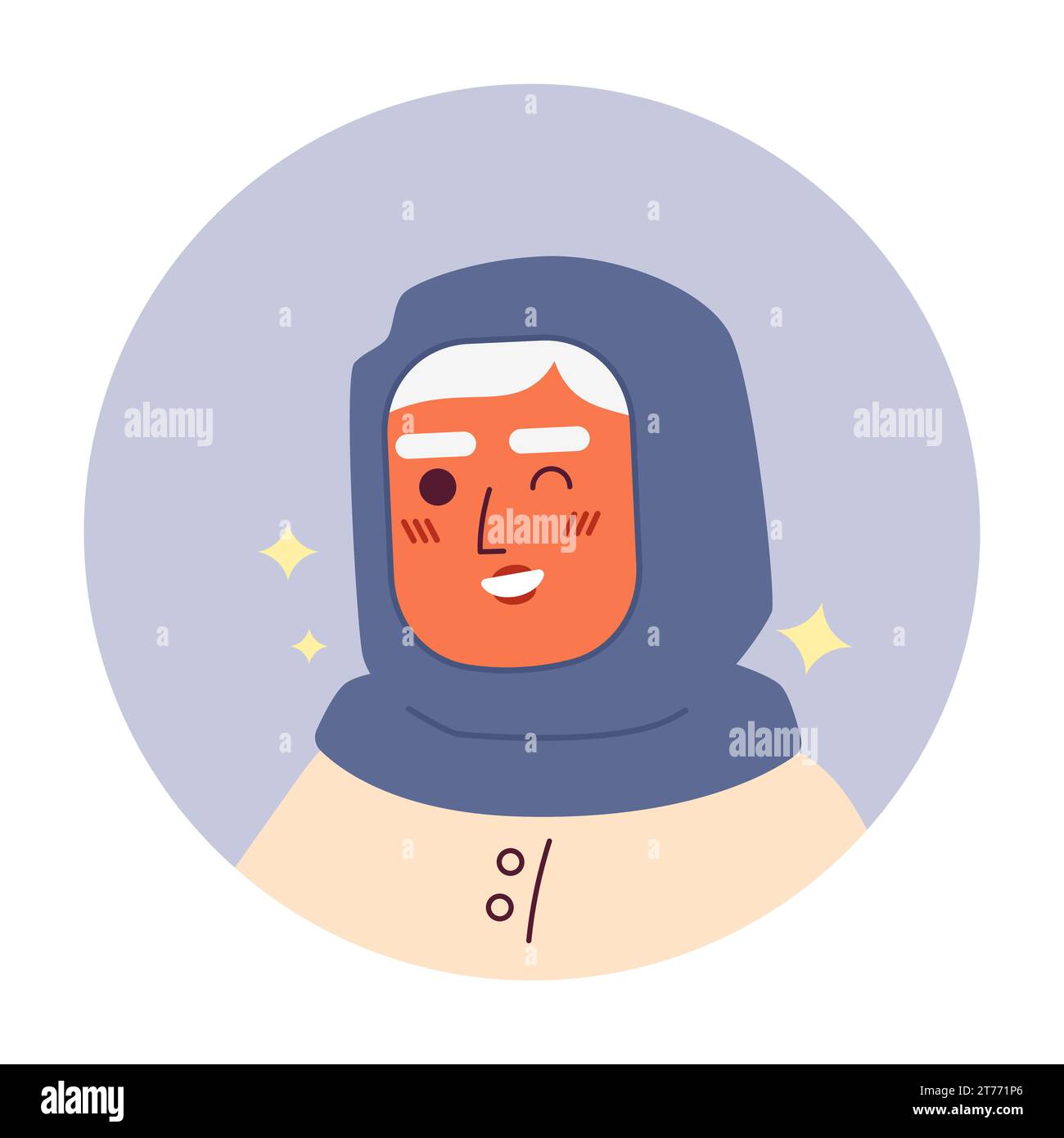 Winking old female senior Stock Vector Images - Alamy