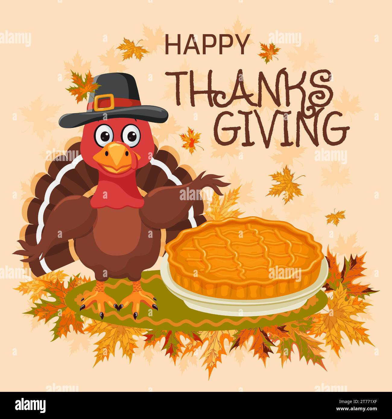 Traditional thanksgiving table turkey Stock Vector Images - Alamy