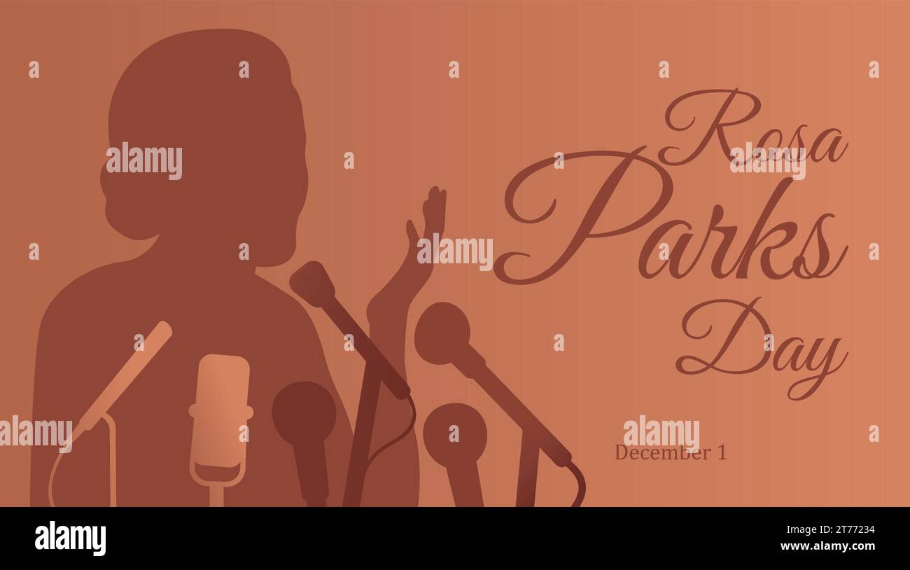 Rosa Parks Day typography greeting card design Stock Vector Image & Art ...