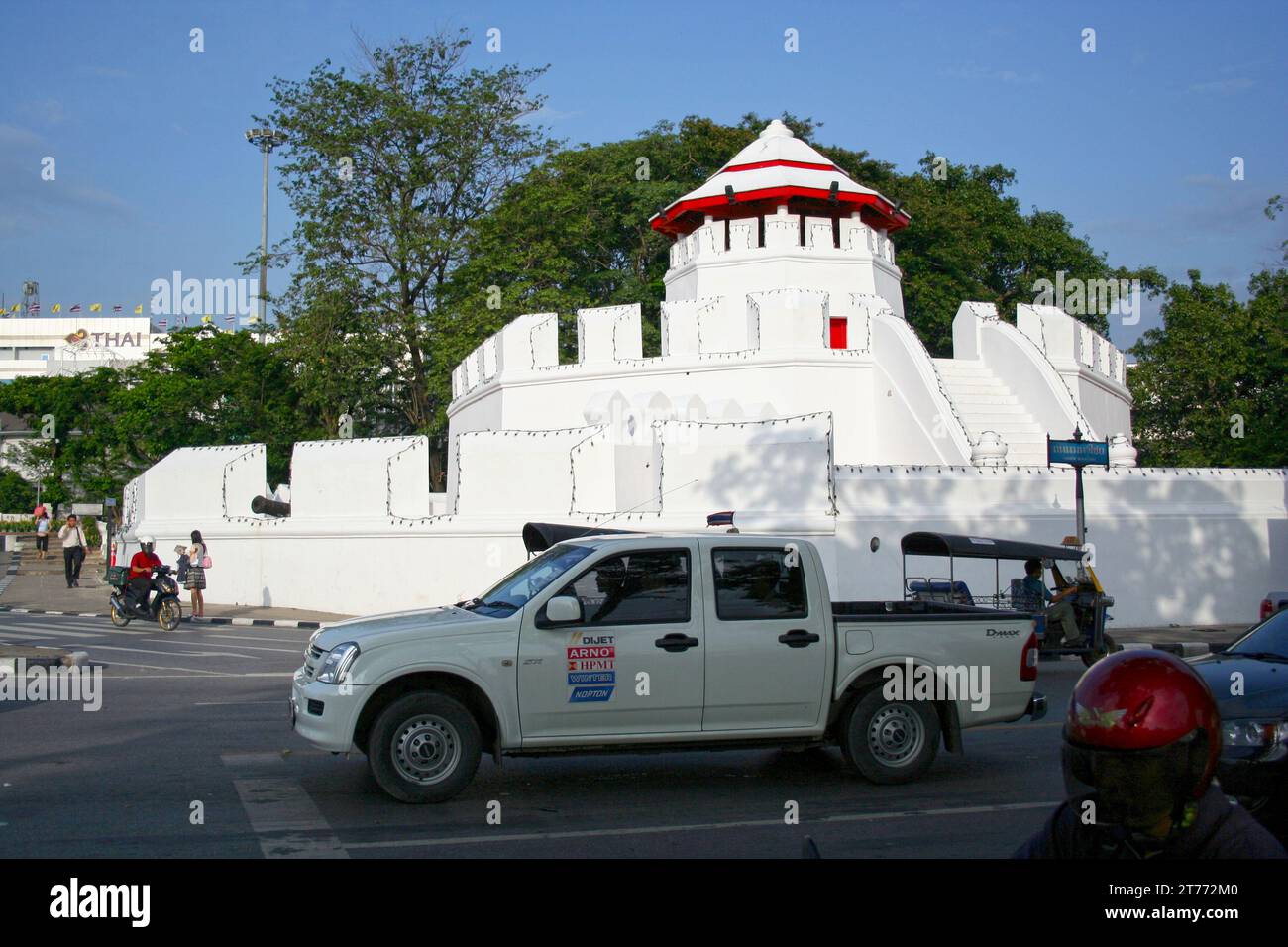 Bangkok, Thailand - July 08 2005: Mahakan Fort (aka White parapet) in ...