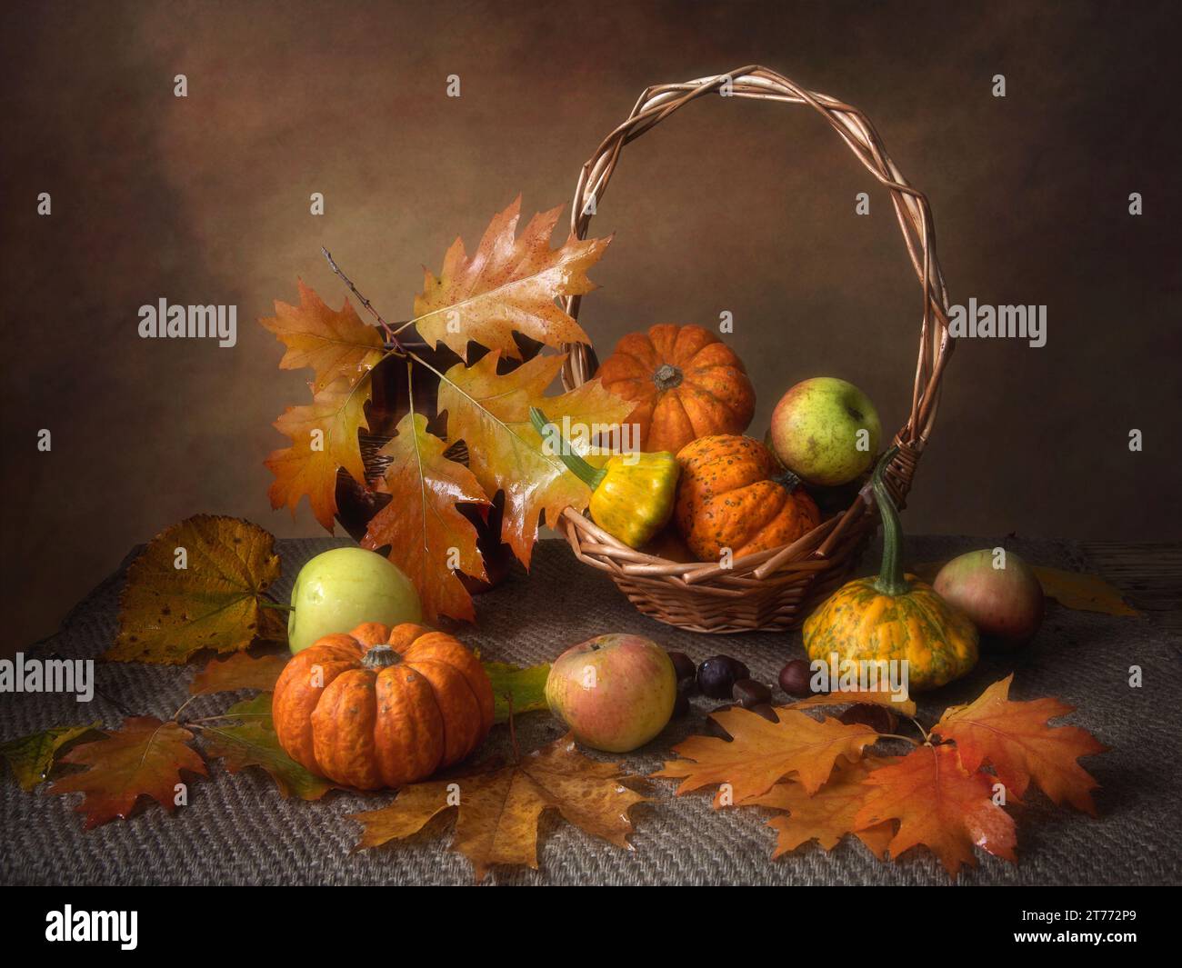 Autumn still life with pumpkins Stock Photo - Alamy