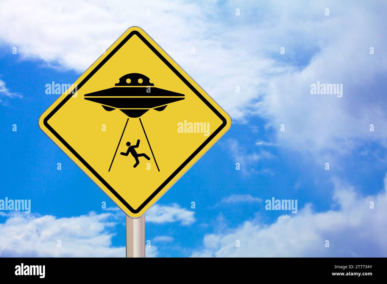 Diamond-shaped crossing sign with yellow background and black border ...