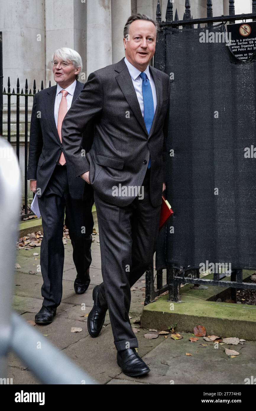 London, UK. 14th Nov, 2023. Lord Cameron, David Cameron, Secretary of ...