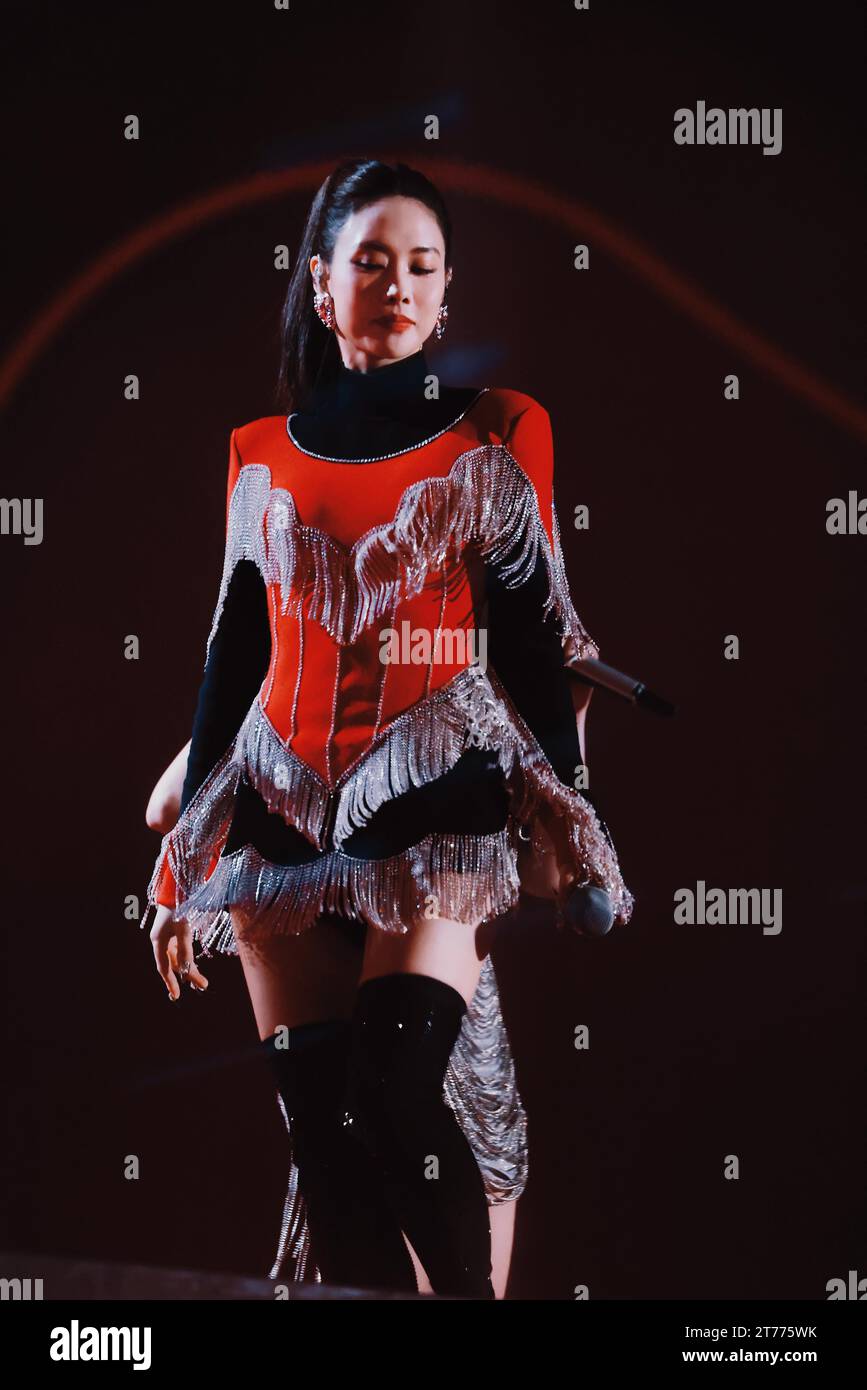 Chinese singer and actress Fei performs in Changsha City, south China's ...