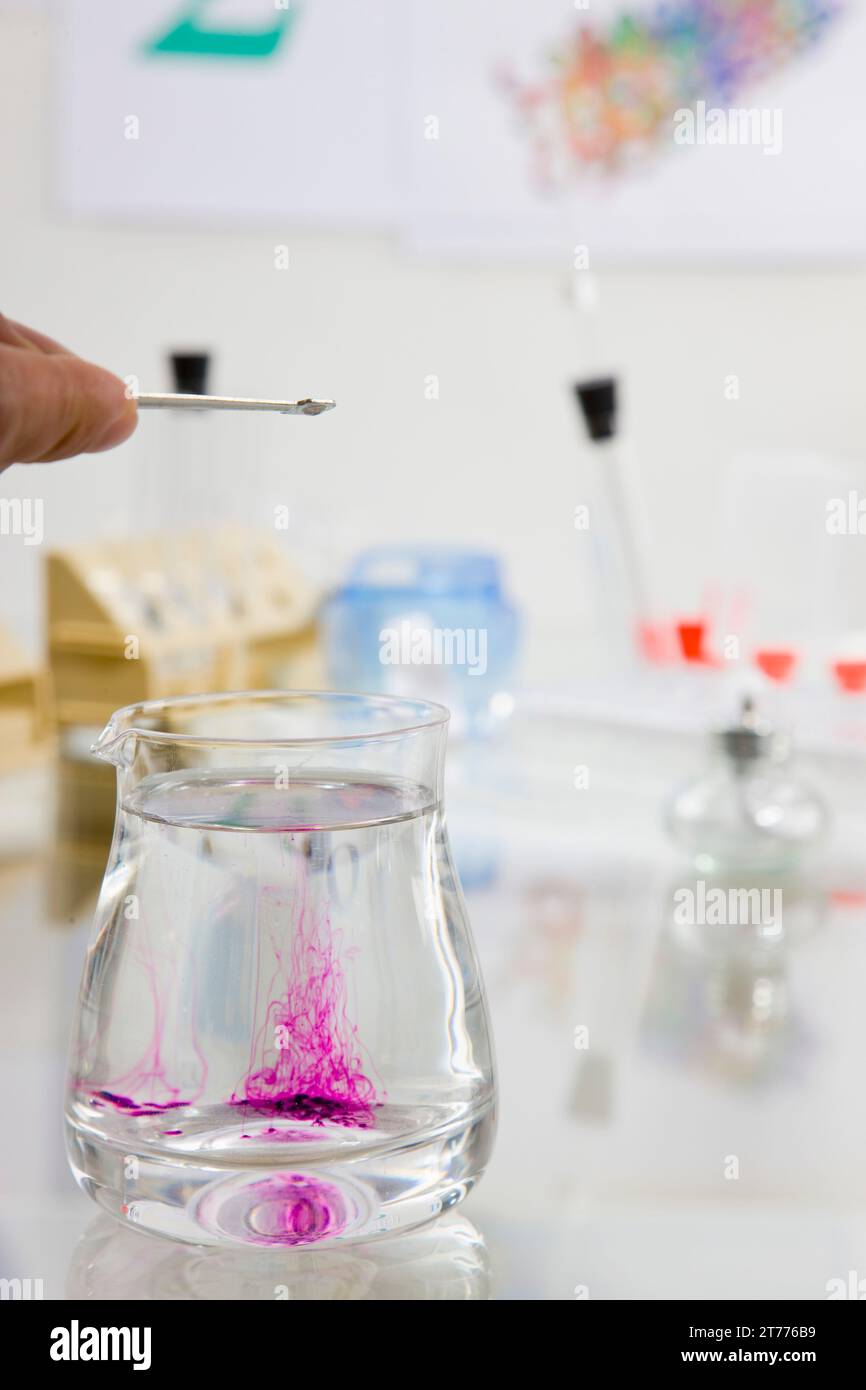 Man finger pouring chemical solution in a glass container Stock Photo ...