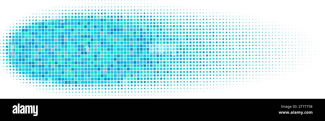 Abstract blue oval with motion blur and mosaic pixel texture. Image of ...