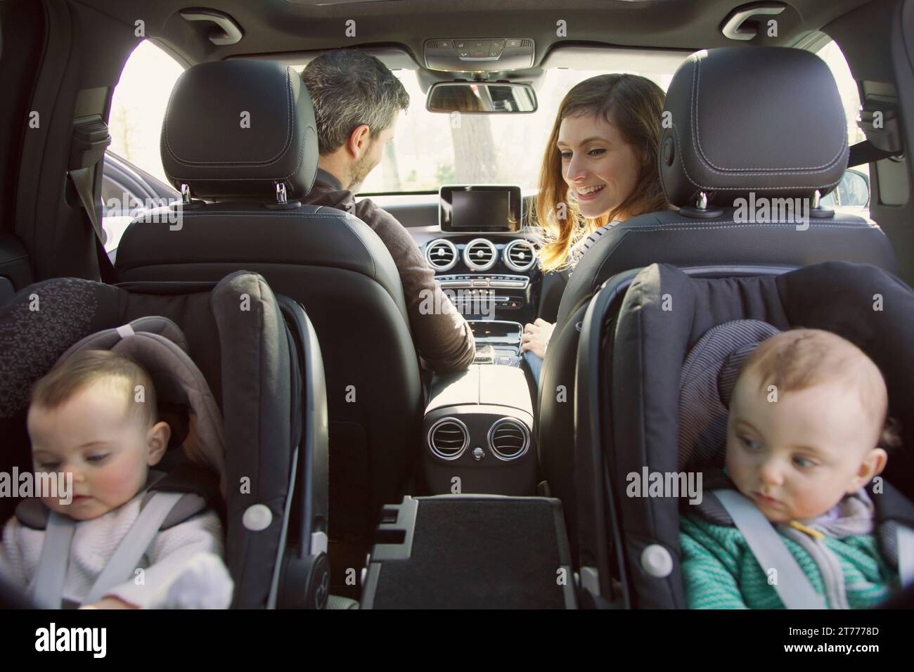 Mother baby driving in car hi-res stock photography and images - Alamy