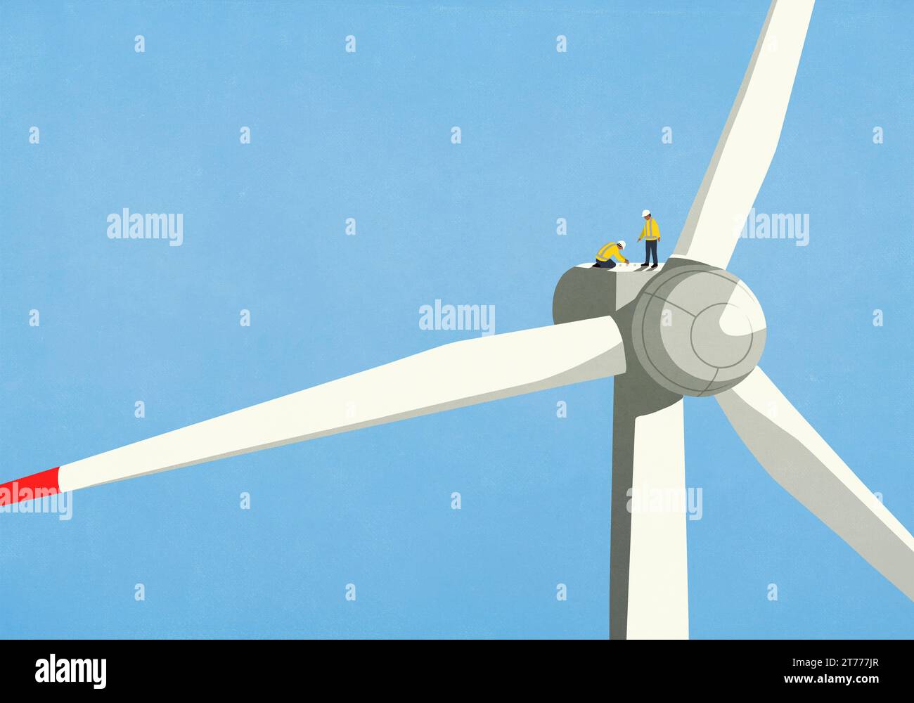 Wind turbine working on top hi-res stock photography and images - Alamy