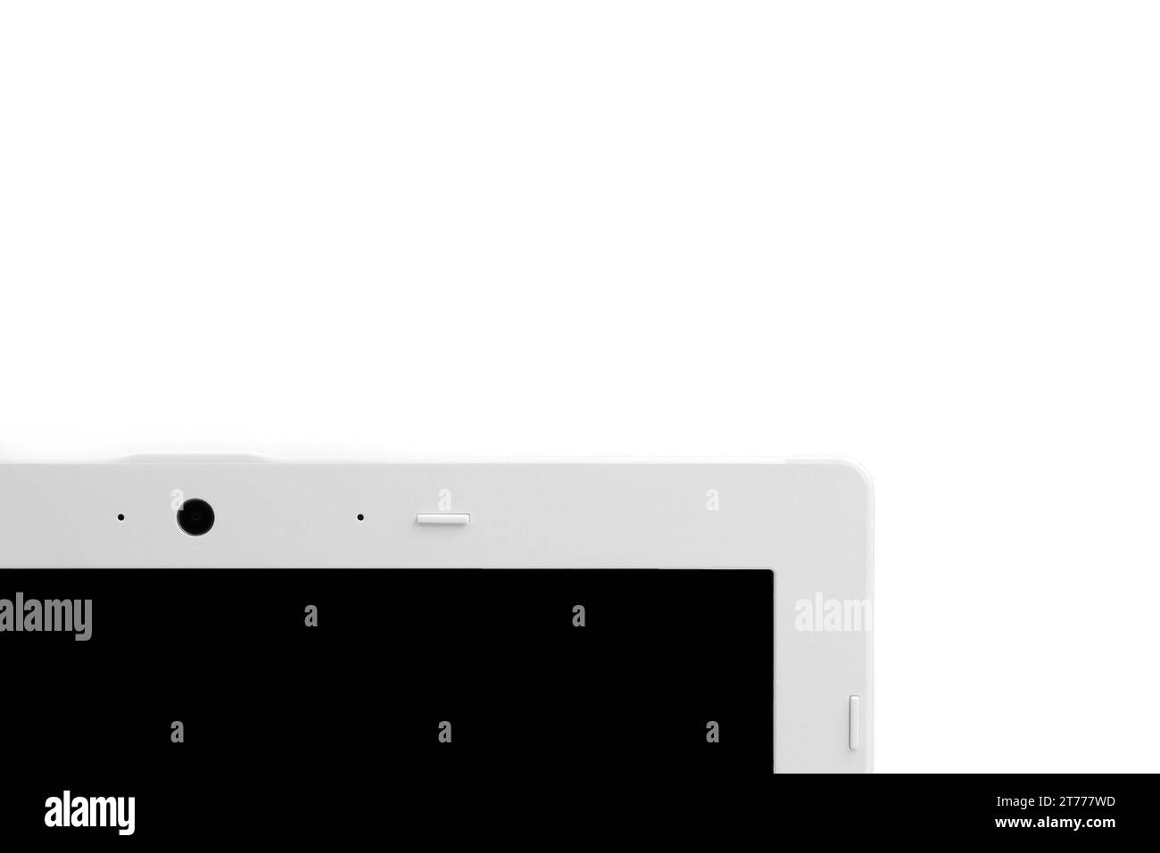 detail of a webcam of laptop with space for the text; detail of a ...